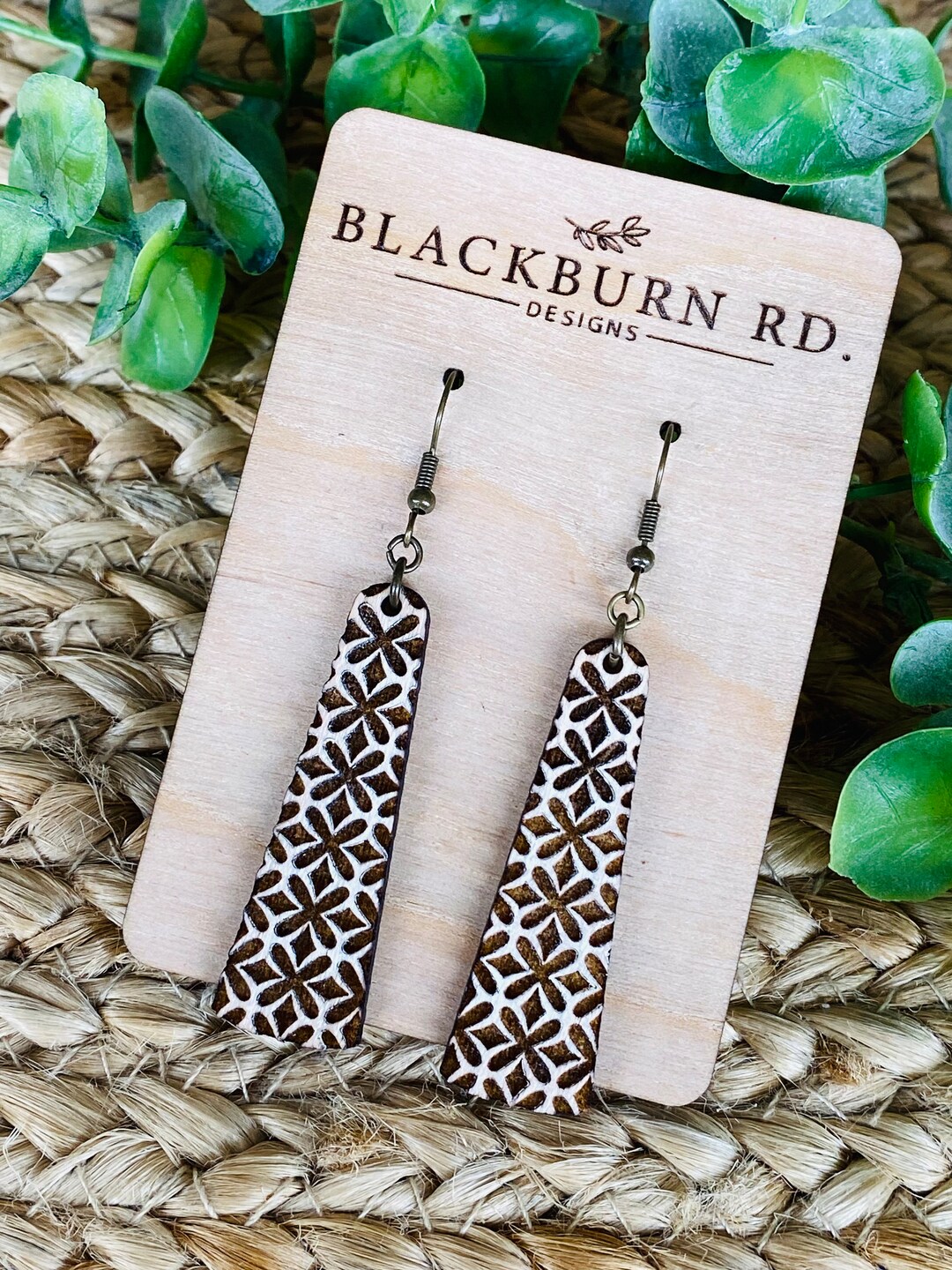 Flowers and Diamonds Oblong Bar Dangles Digital File - Etsy