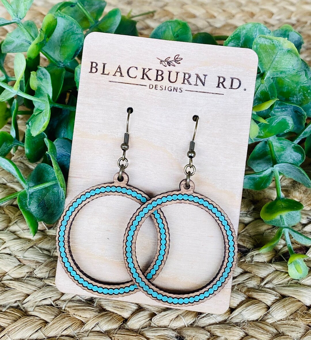 Ribbed Circle Hoop Dangles Digital File - Etsy