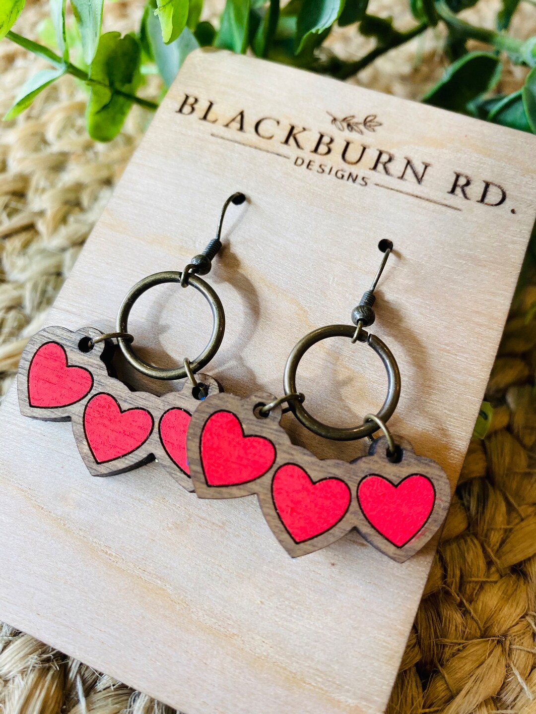 Triple Hearts Dangle Earring Digital File - Etsy