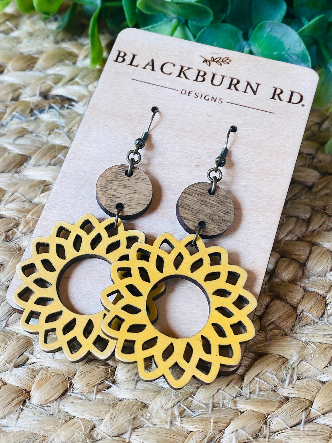 Geometric Sunflower Dangles and Connectors Digital File - Etsy