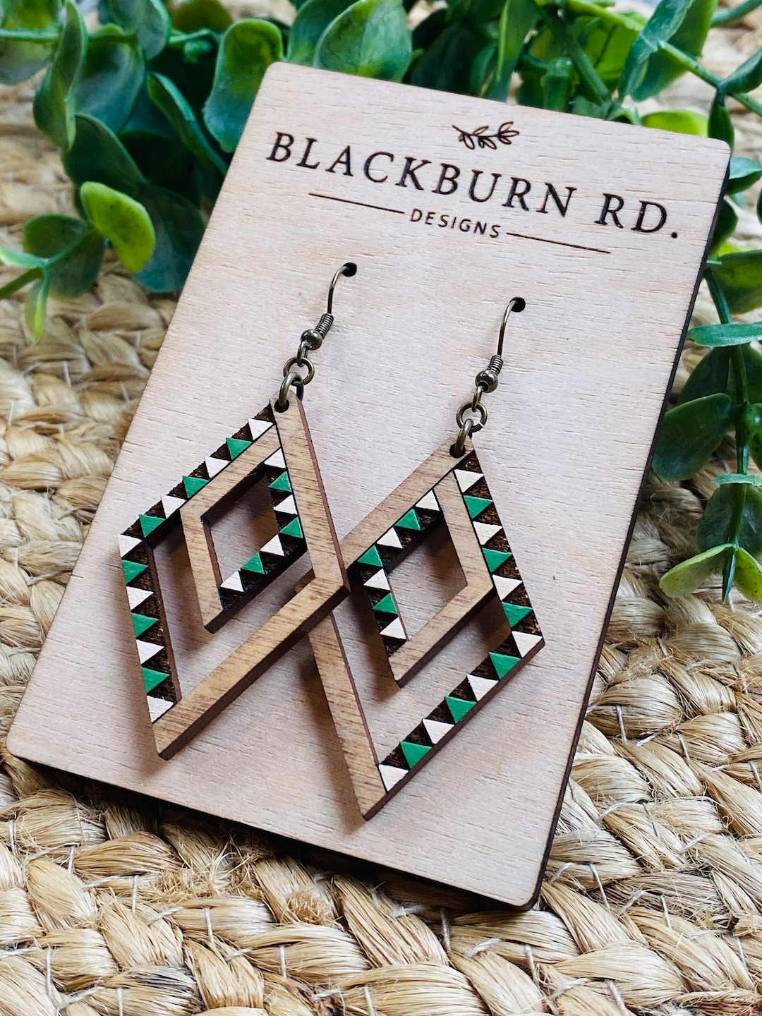 Double Diamond Geometric Dangles Digital File - Etsy