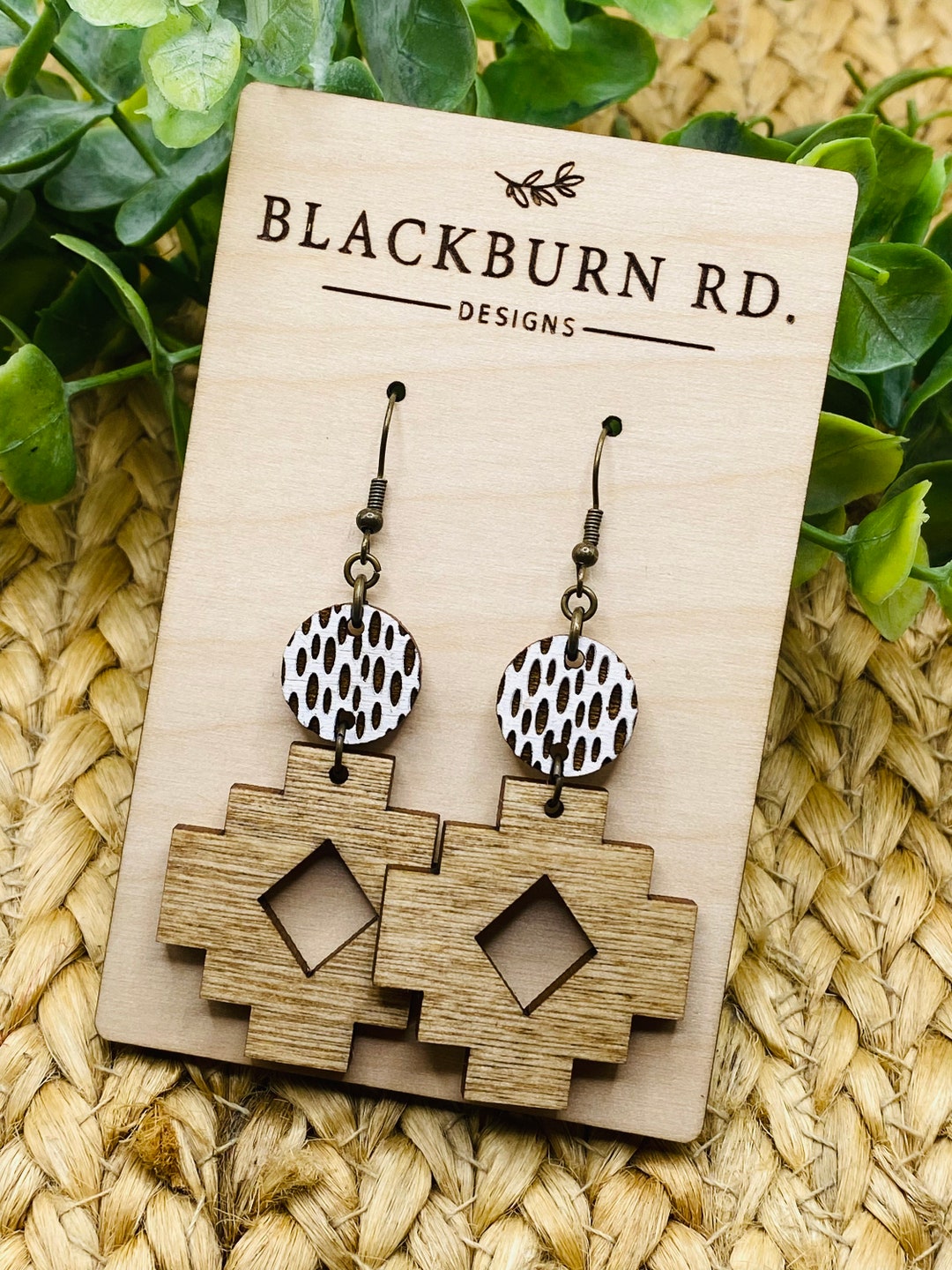 Oval Dotted Aztec Dangles Digital File - Etsy