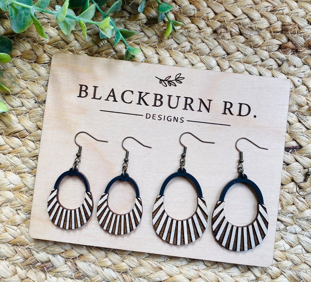 Oval Arched Ray Burst Dangles Digital File - Etsy