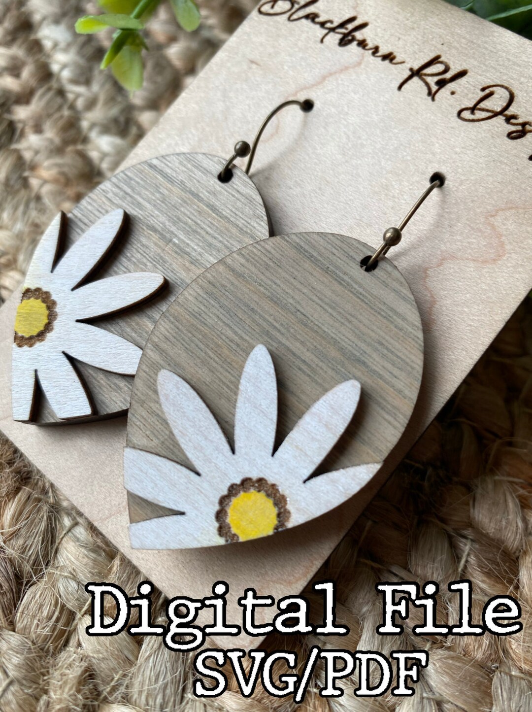 Dimensional Wood Laser Cut Daisy Earrings Digital File - Etsy