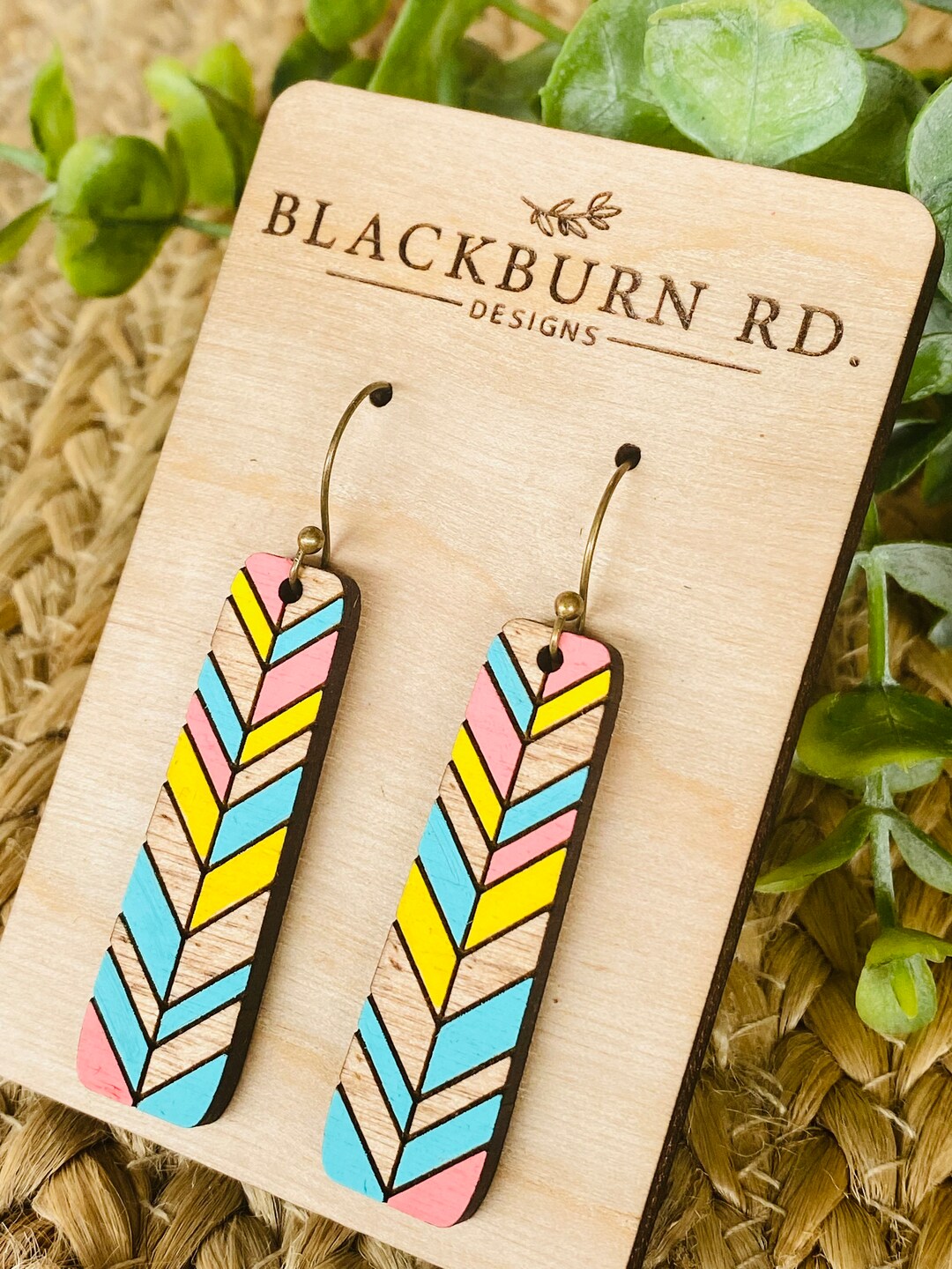 Feathered Bar Dangles Digital File - Etsy