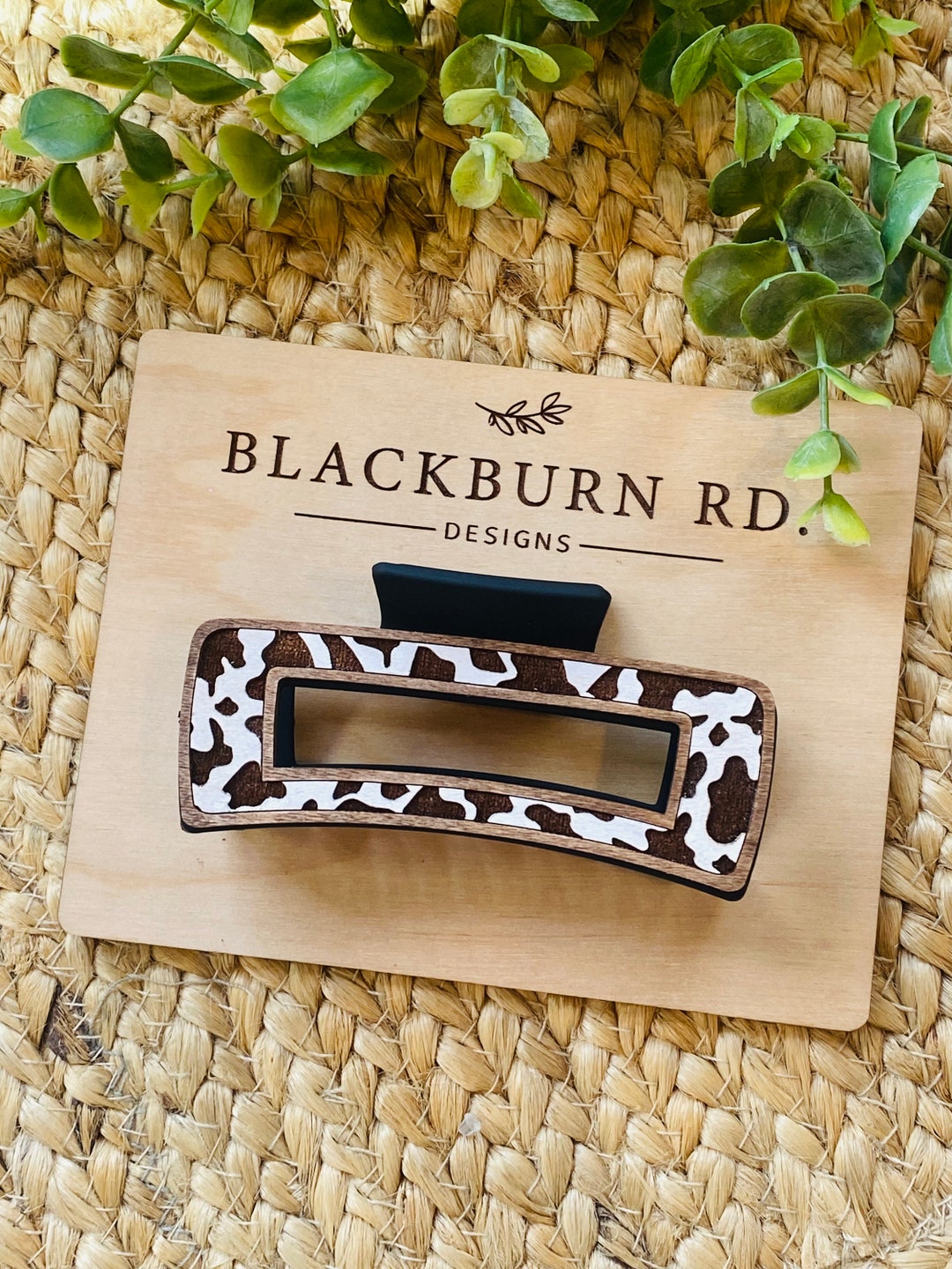 Cow Print Claw Clip Digital File - Etsy