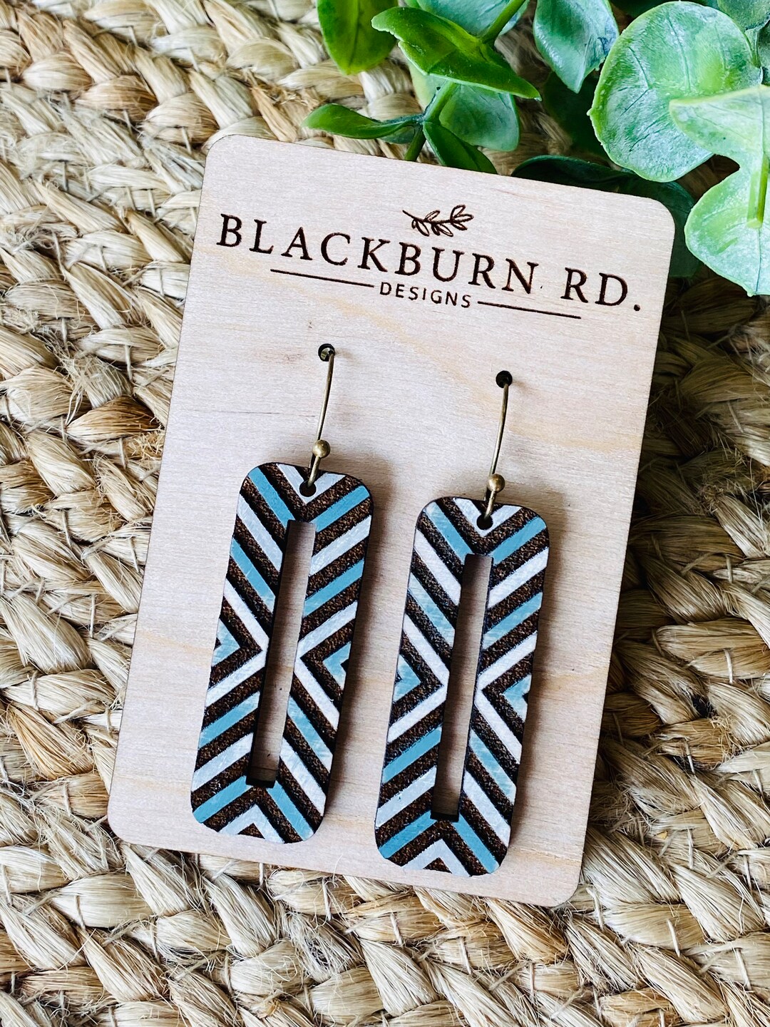 Thick Pointed Stripe Rounded Rectangle Dangles Digital File - Etsy