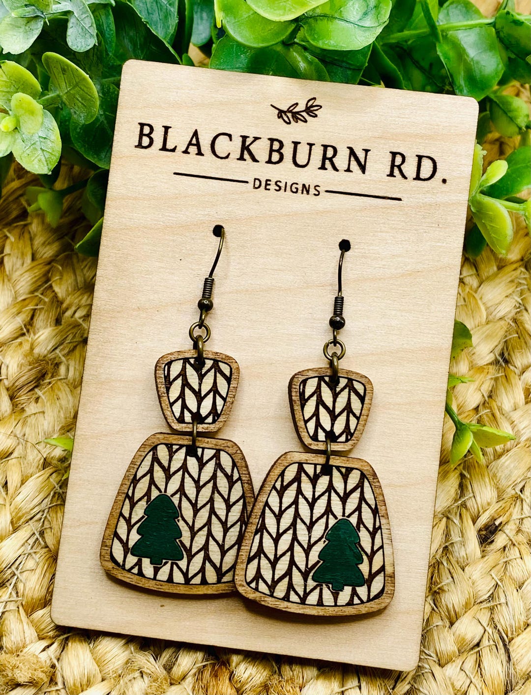 Cable Knit Tree Double Dangles Digital File - Etsy