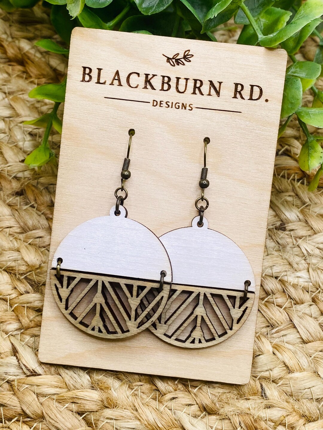 Slanted Cut Bars and Arrows Pattern Split Rounds Dangles Digital File ...