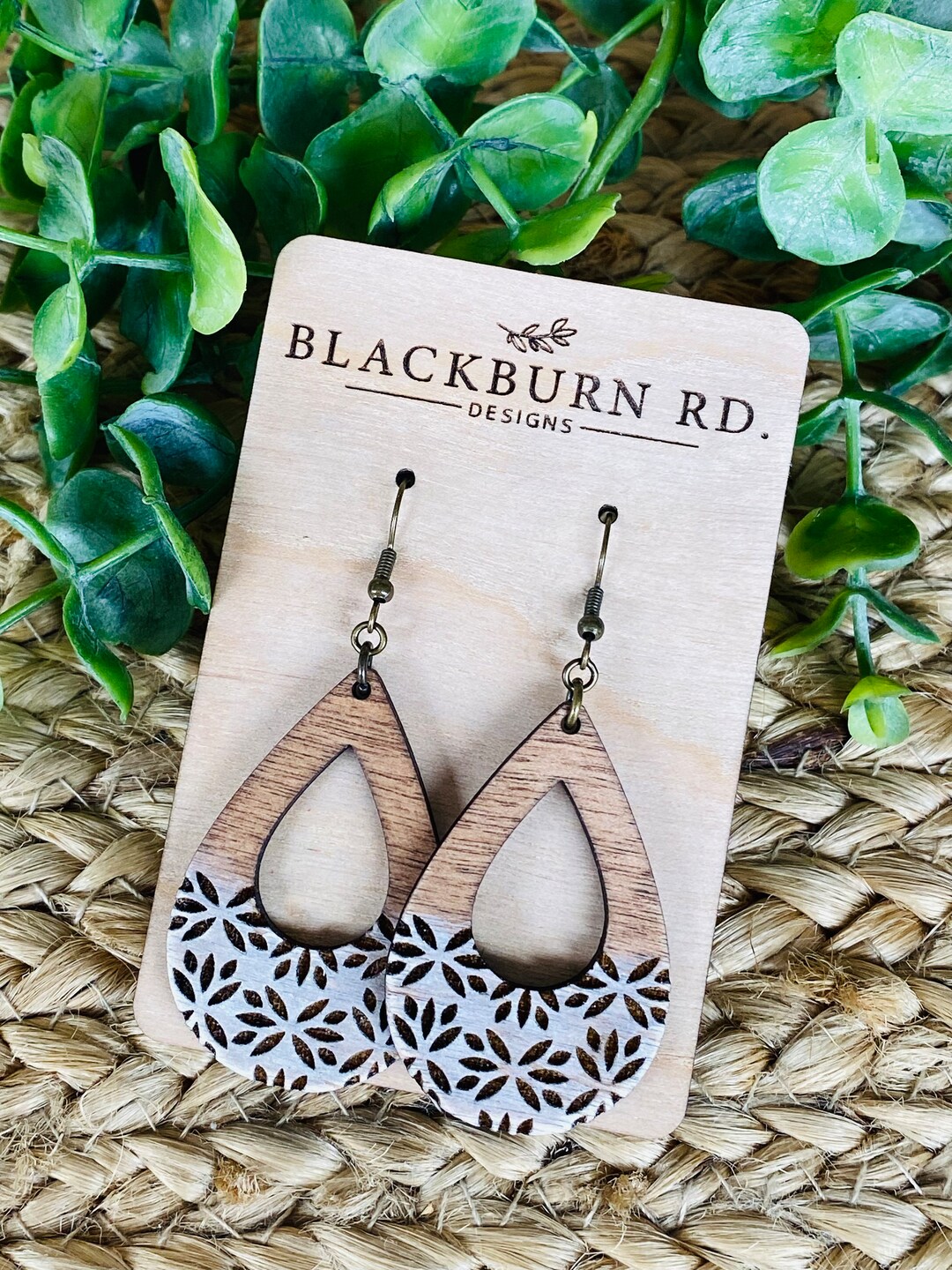 Petal Leaf Pattern Wooden Open Teardrops Digital File - Etsy