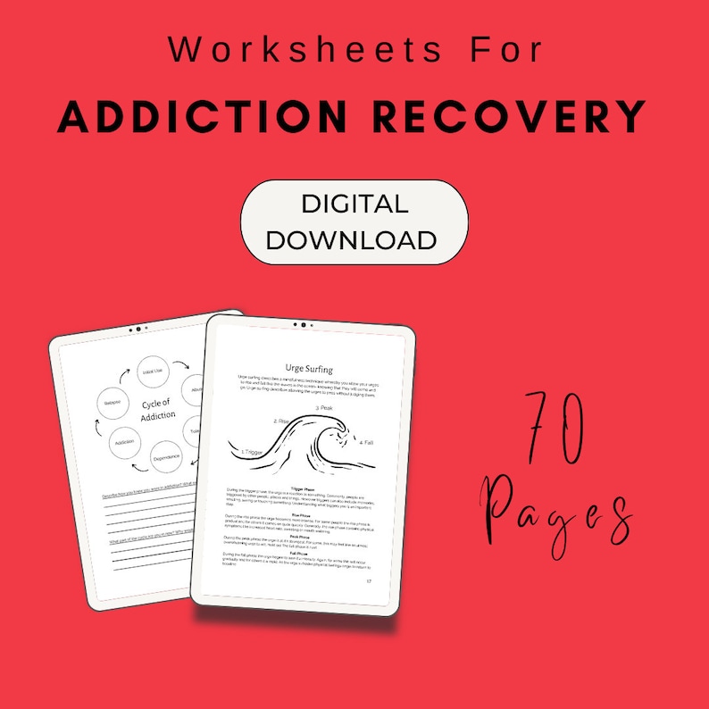 Addiction Recovery Worksheets - Etsy