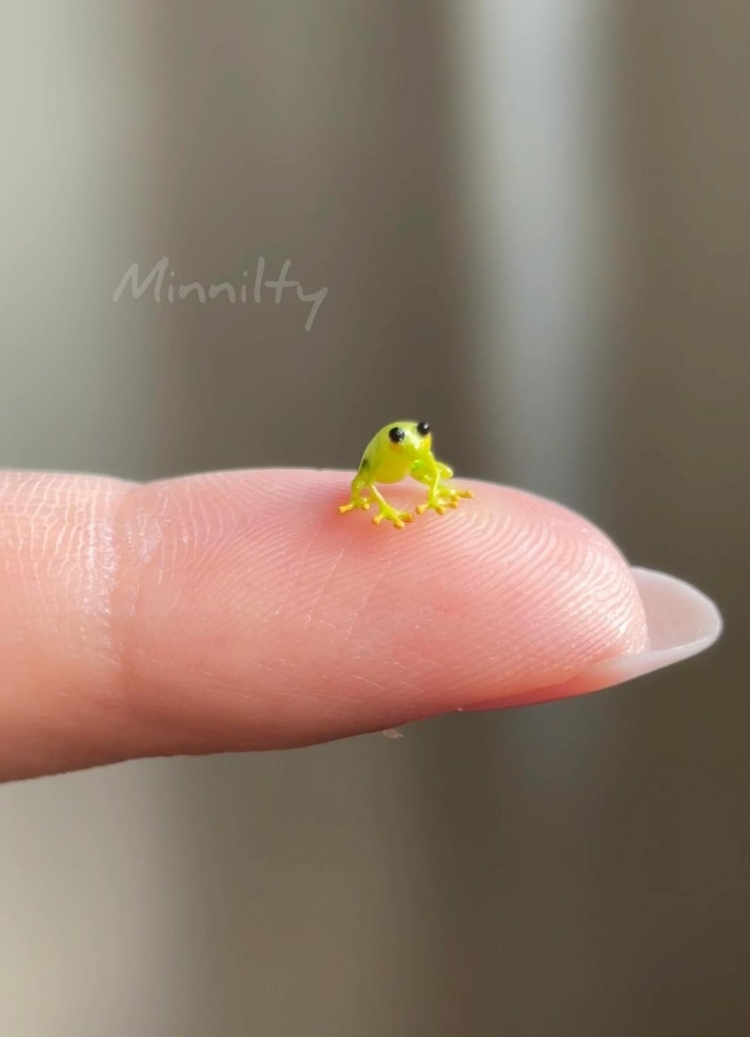 Tiny Frog, Micro Frog, Miniature Frog in a Mini Glass Bottle - Frog Charm, Miniature Animals - Etsy