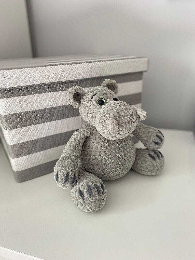 Crochet Hippo Pattern Amigurumi Stuffed Animal PDF Download - Etsy
