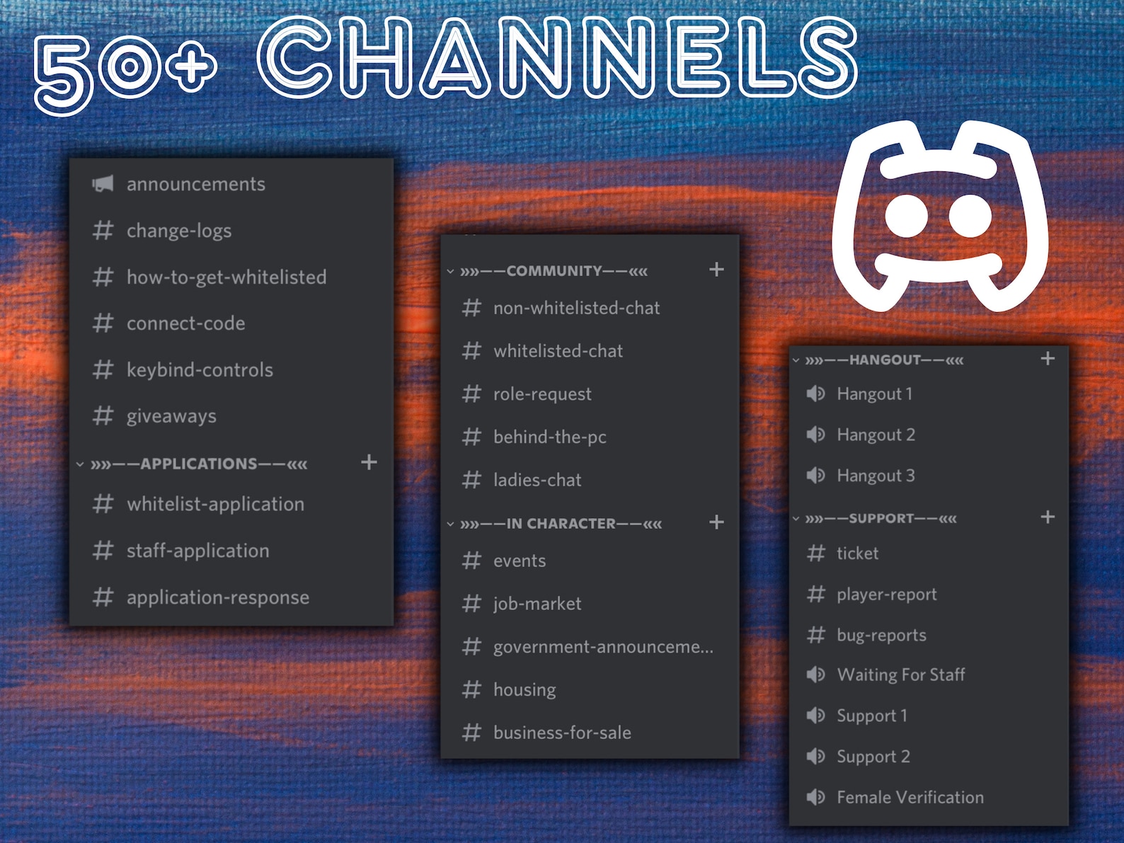 GTA Discord Server Template | Fivem Discord Server | Custom Discord ...
