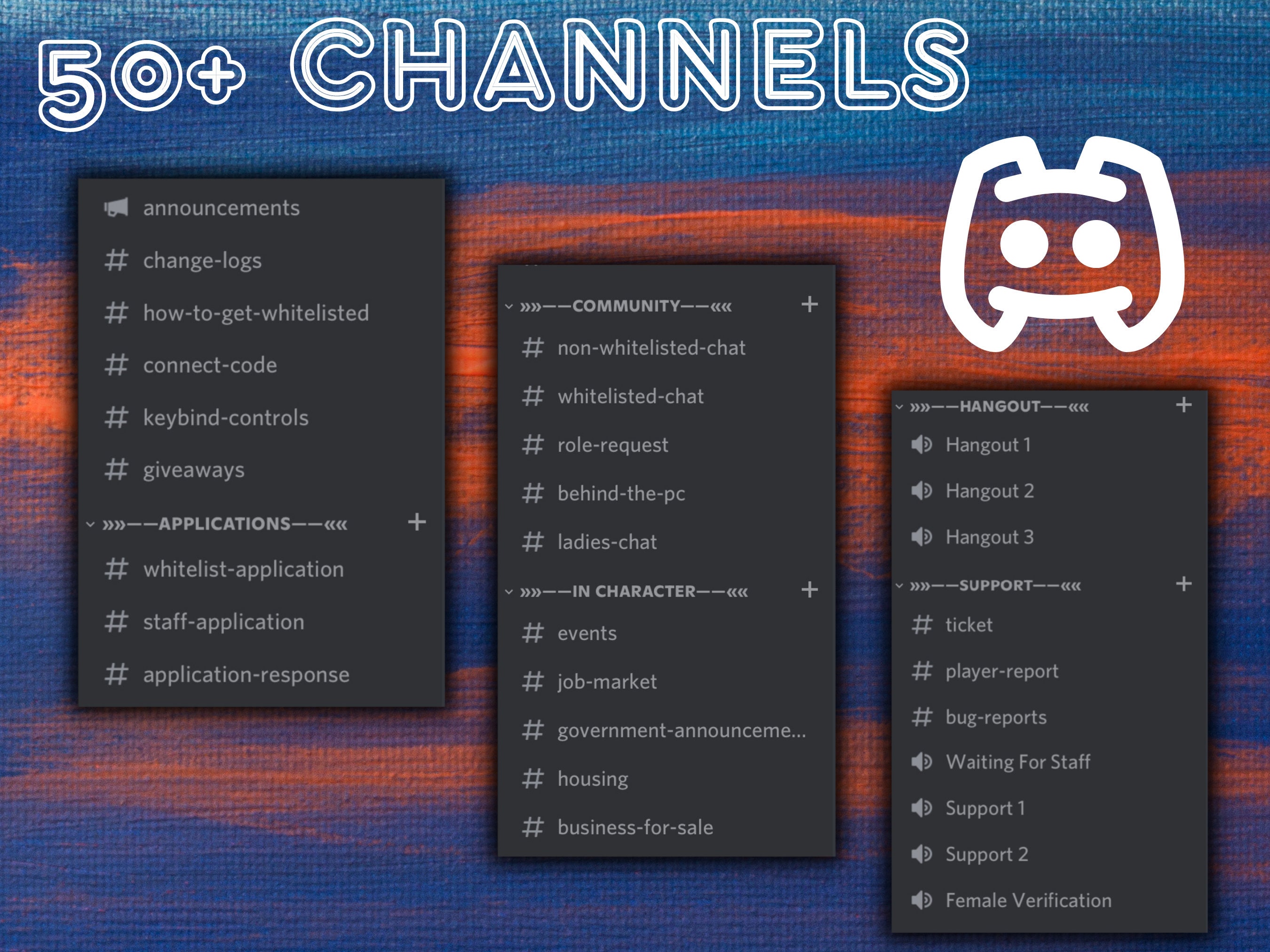 GTA Discord Server Template | Fivem Discord Server | Custom Discord ...