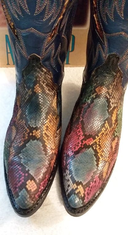 Vintage Dan Post Python Women's Boots - Etsy