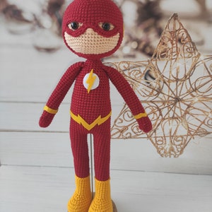 Cute Crochet Flash Doll Perfect Gift for Kids, the Flash Amigurumi Doll ...