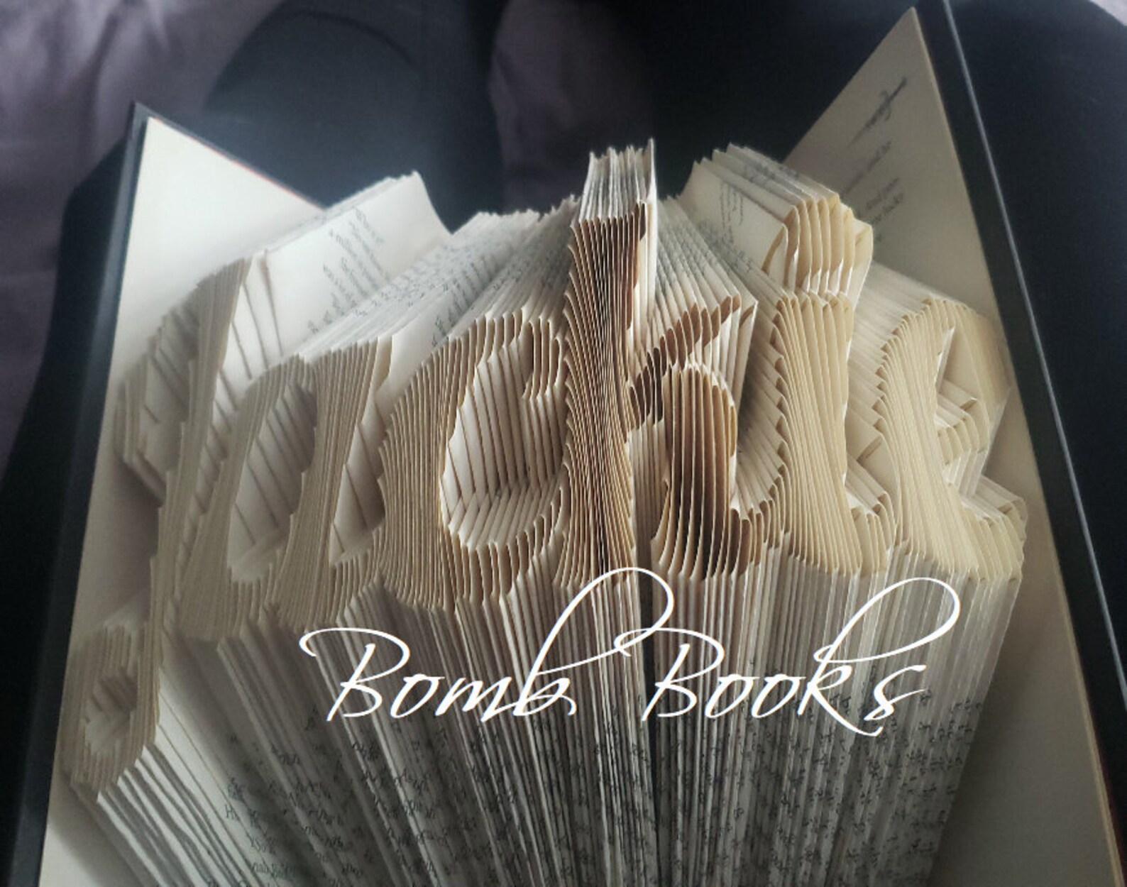 Custom Name Folded Book Art - Etsy