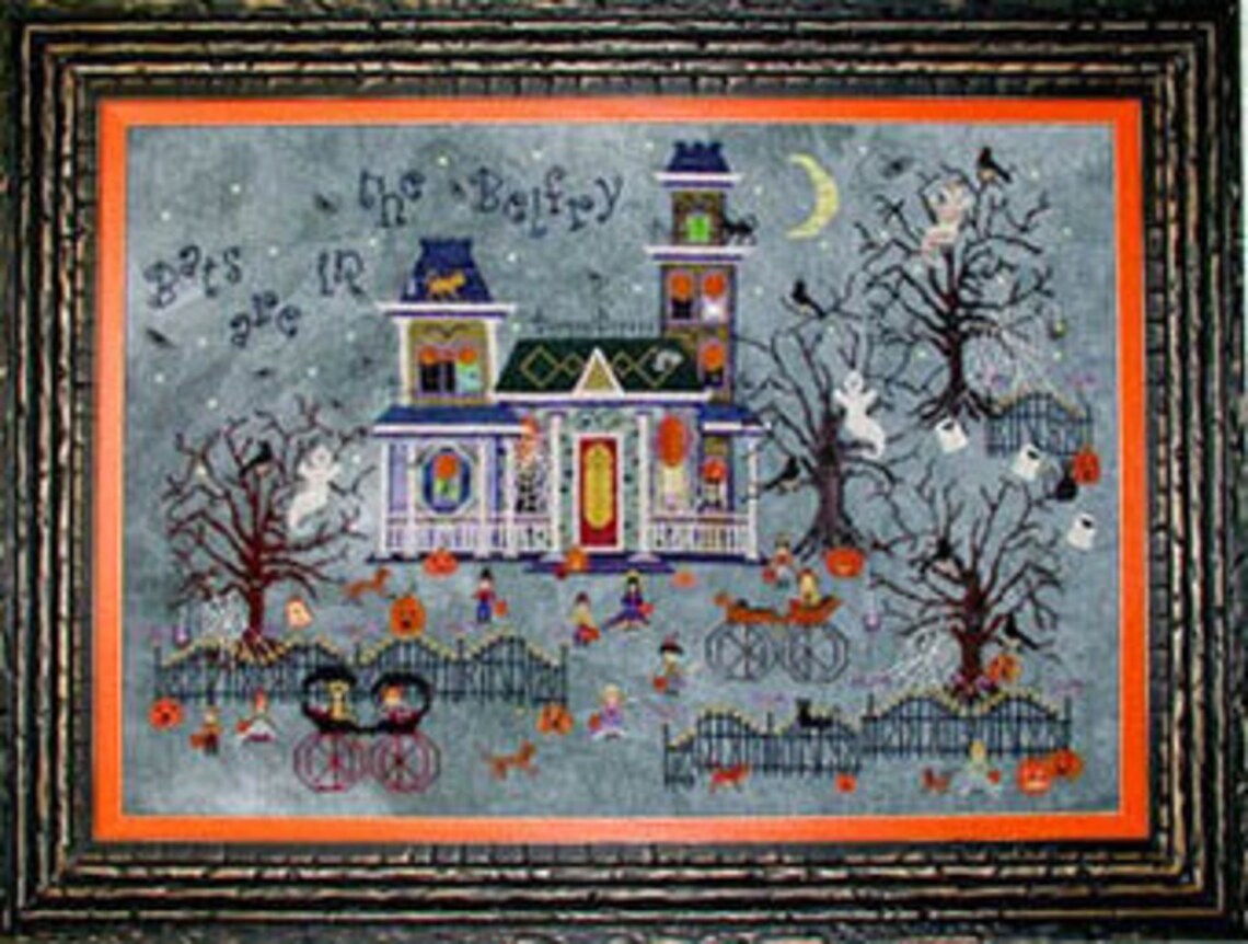 Praiseworthy Stitches Darkwing Manor With JABC Buttons Cross Stitch ...