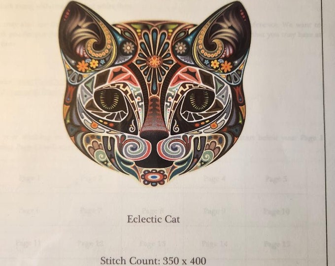 Eclectic Cat Cross Stitch Chart - Etsy