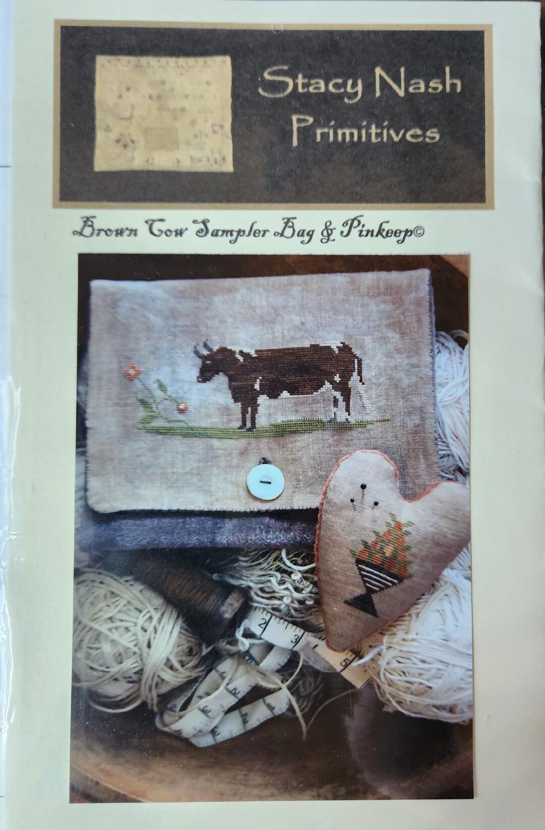 Stacy Nash Primitives brown Cow Sampler Bag and - Etsy