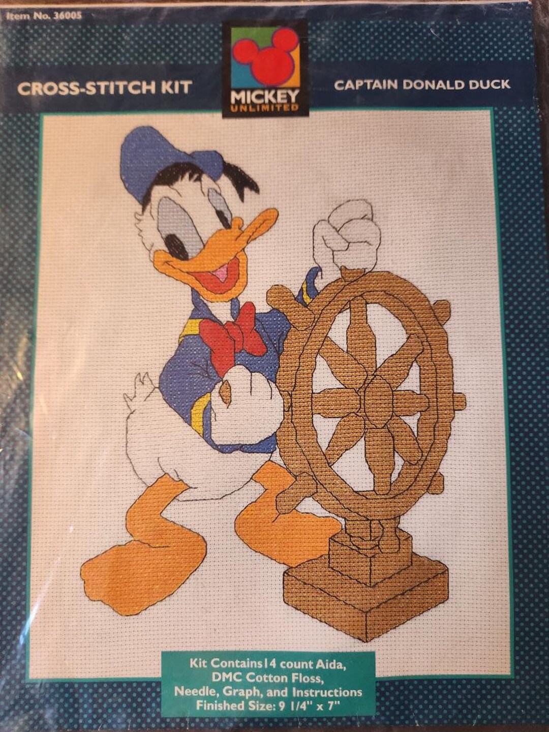 Donald Duck Cross Stitch Kit - Etsy