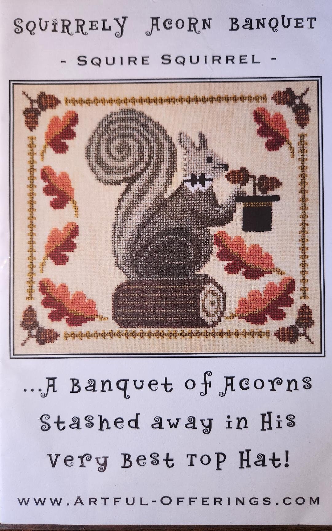 Squire Squirrel by Artful Offerings Cross Stitch Chart - Etsy