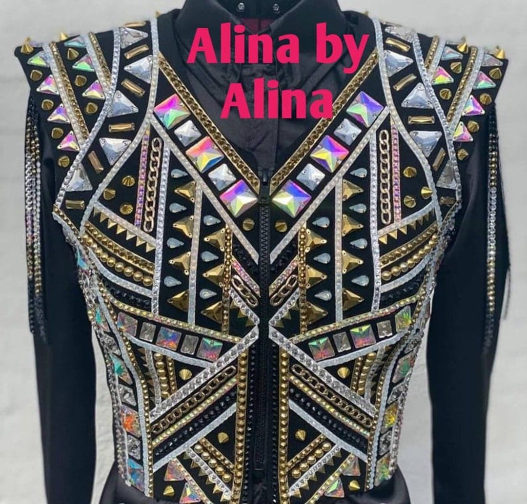 Show Bolero 100% Stretch Fabric With Glass Stones - Etsy