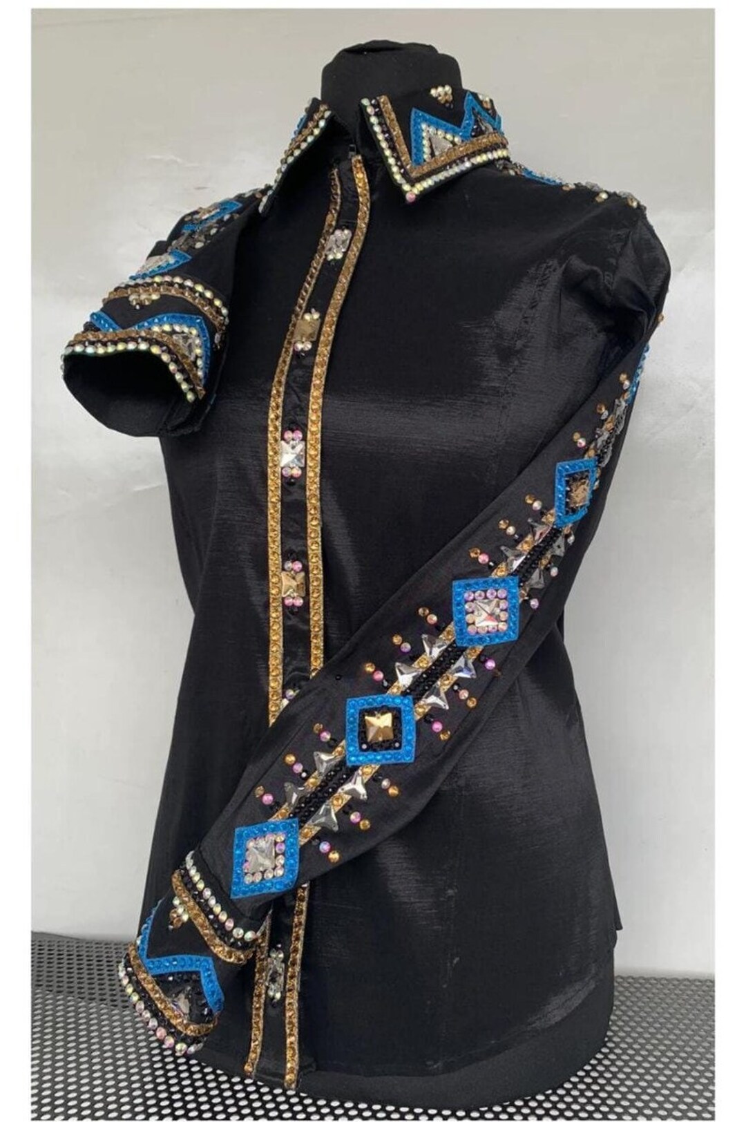 Taffeta Western Custom Rodeo Queen Base Shirt in Stretchable Stuff With ...