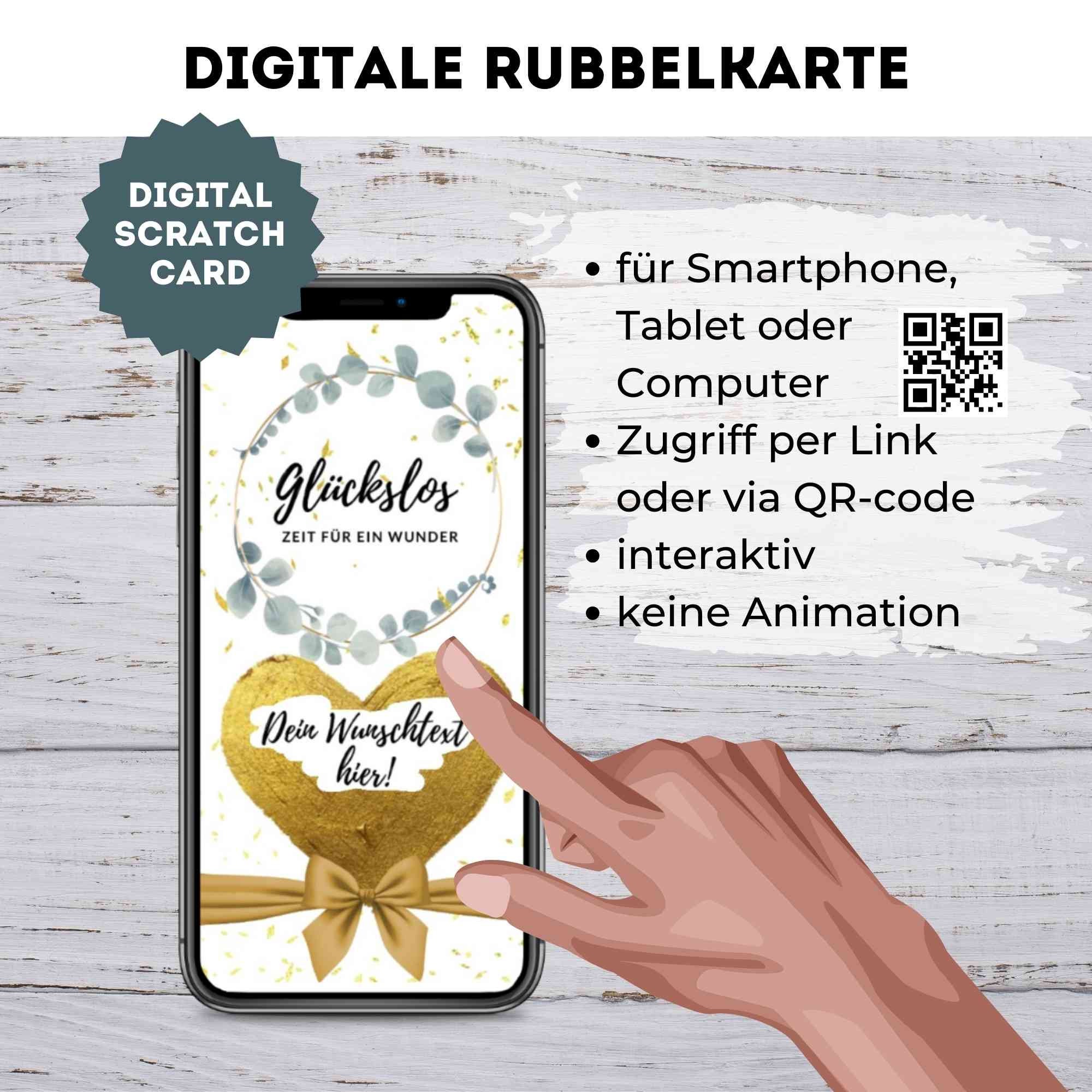 Ecard Digital Scratch off Card Lucky Ticket, Announcement With Custom ...