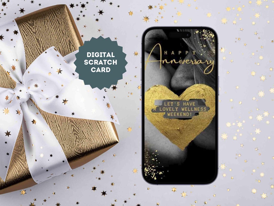 Ecard Digital Scratch off Card Birthday Customized Text, Anniversary ...