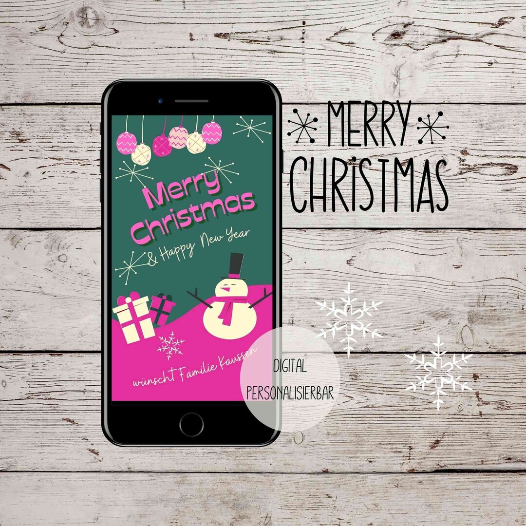 Ecard Digital Christmas Card Greeting Card Whatsapp Christmas - Etsy