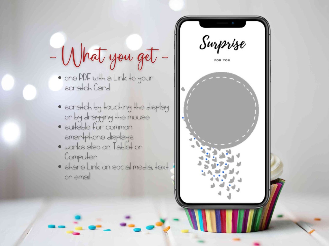 Ecard Digital Scratch off Card Surprise, Announcement, Custom Text ...