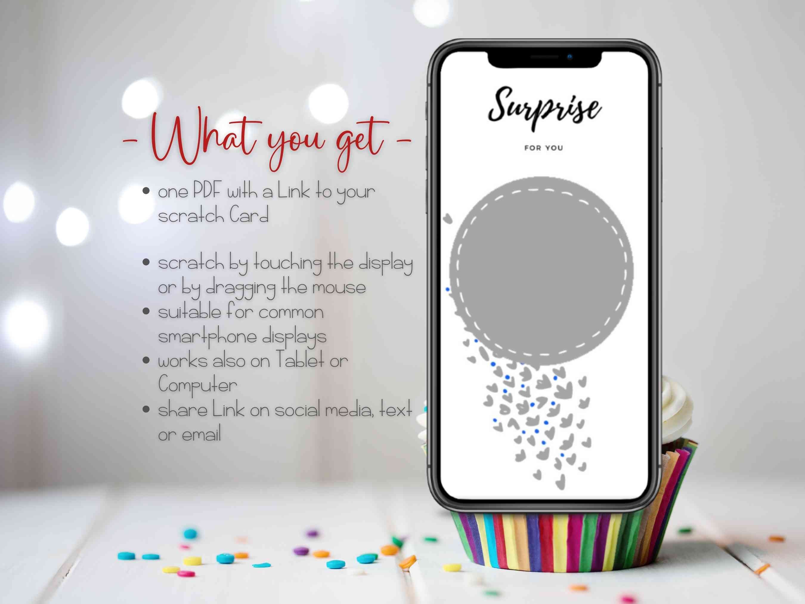 Ecard Digital Scratch off Card Surprise, Announcement, Custom Text ...