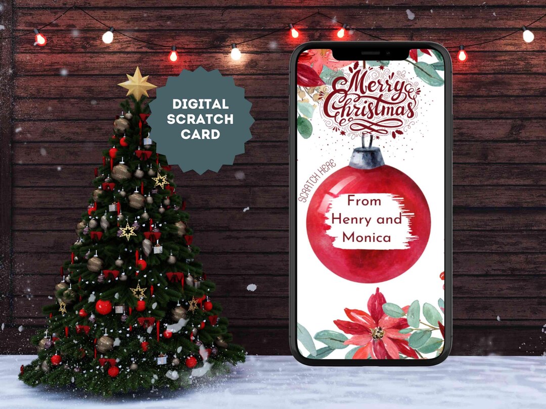 Ecard Digital Scratch off Card for Christmas With Custom Text as ...