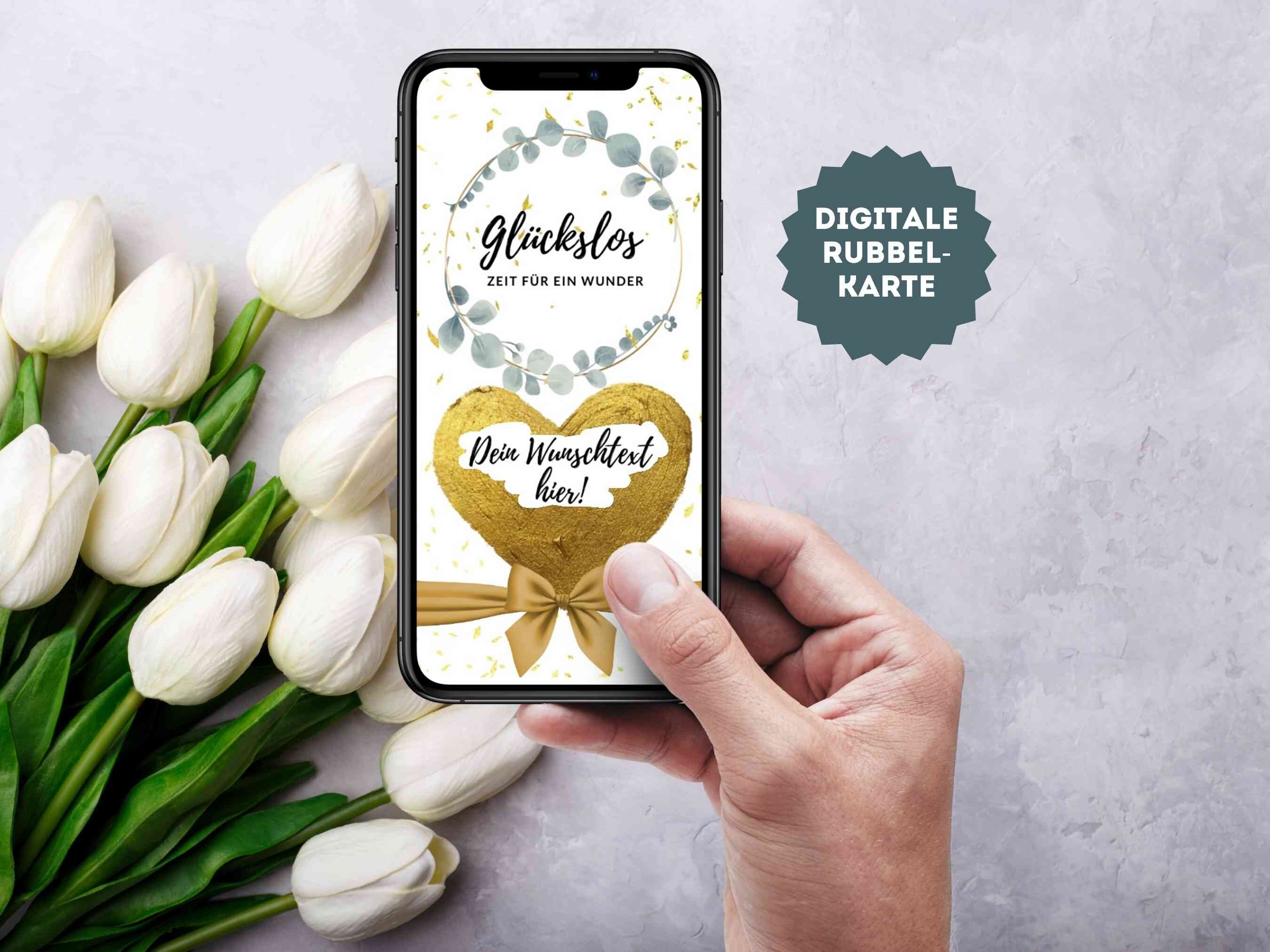 Ecard Digital Scratch off Card Lucky Ticket, Announcement With Custom ...