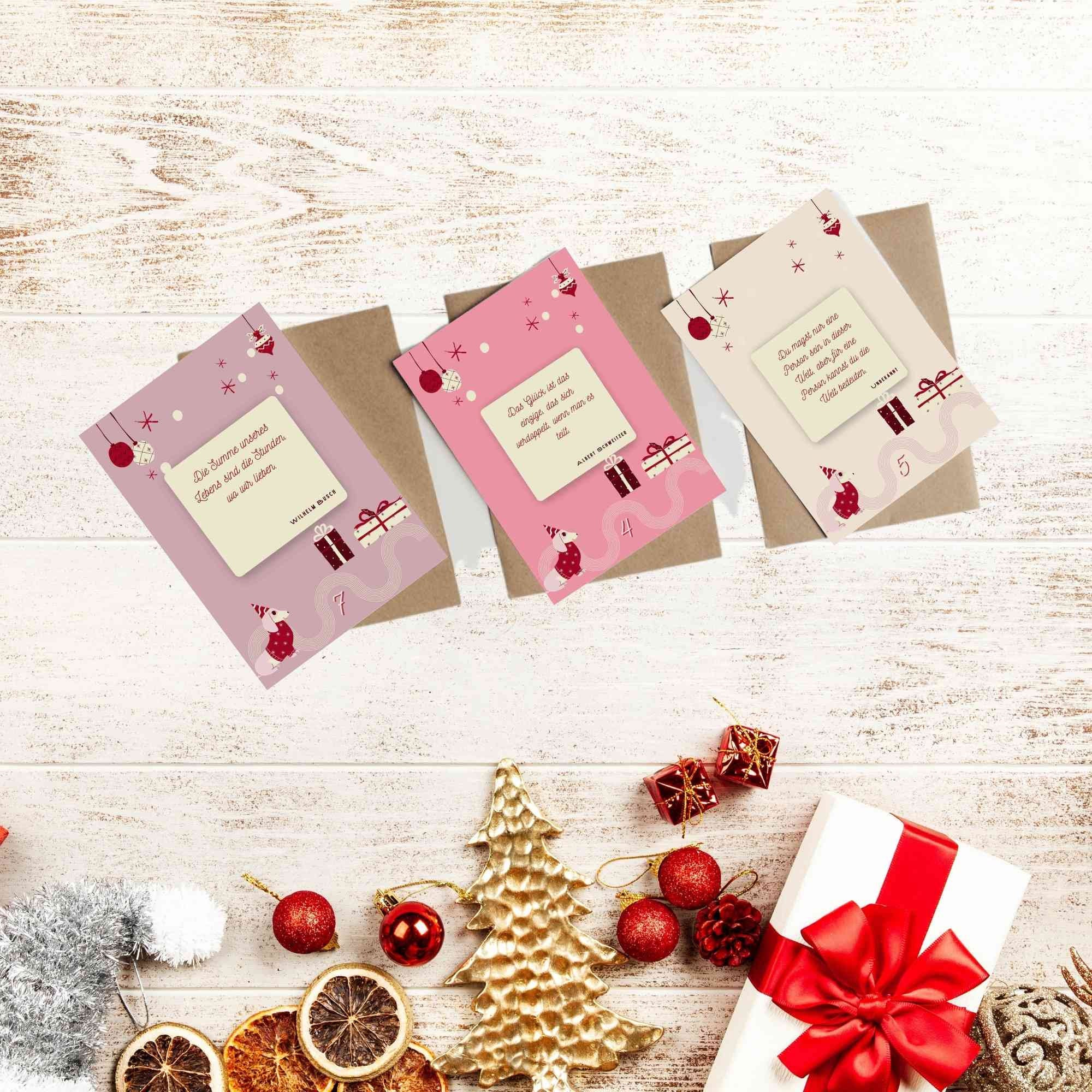 Advent Calendar Positive Thoughts, Love, Happiness and Self-love in A4 ...