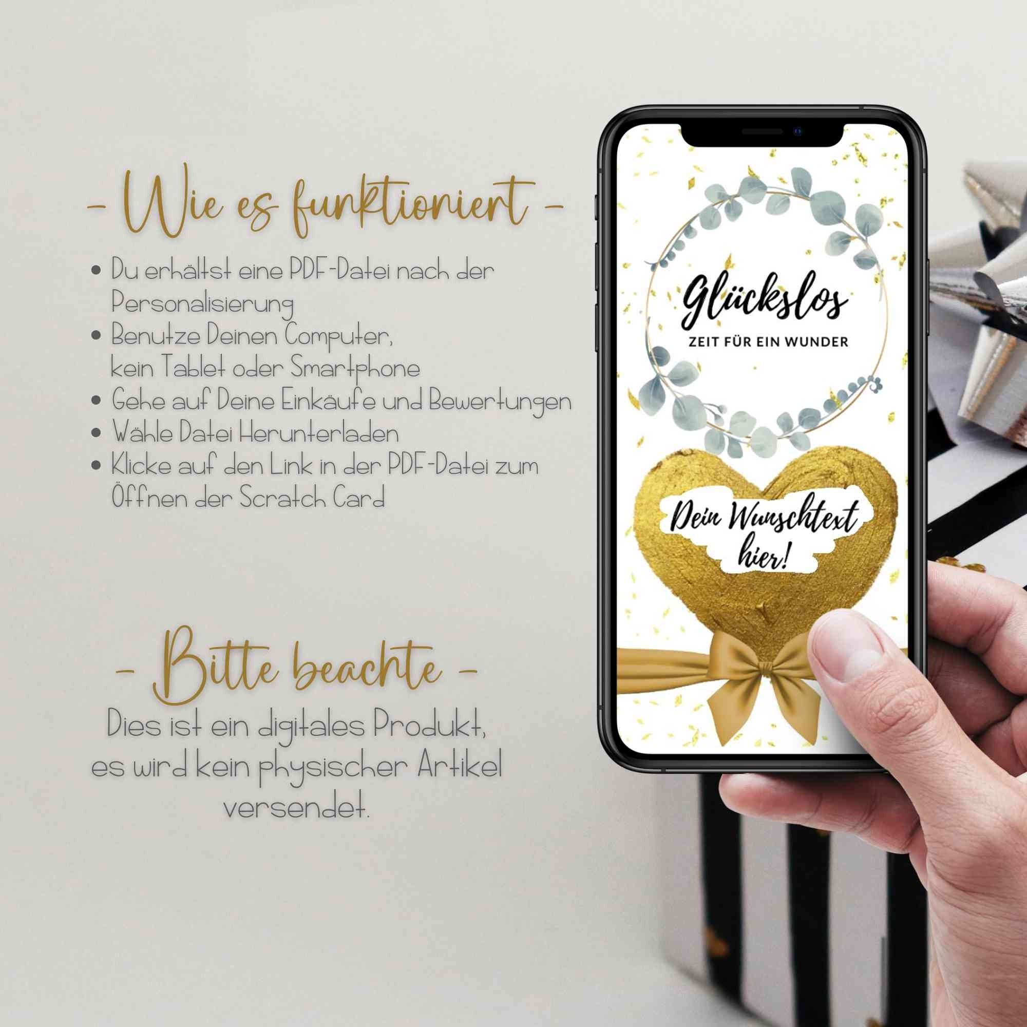 Ecard Digital Scratch off Card Lucky Ticket, Announcement With Custom ...