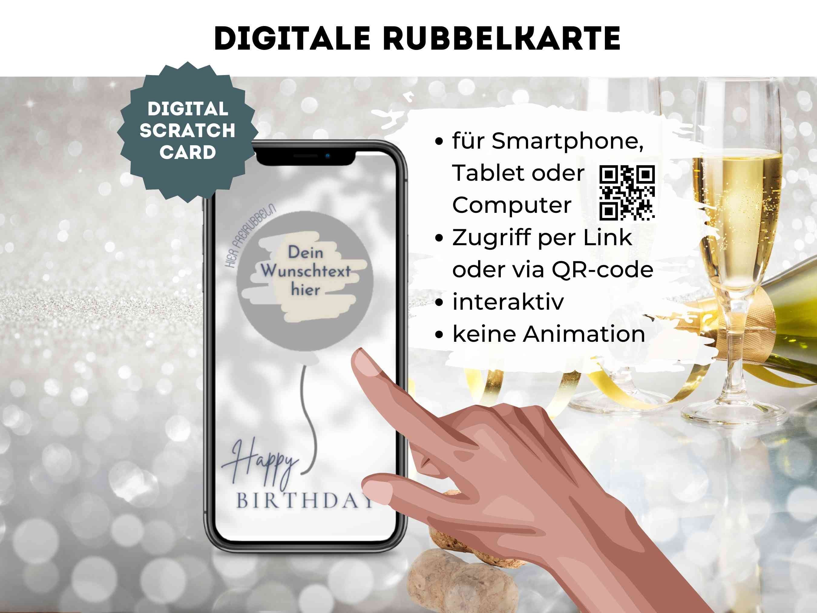 Ecard Digital Scratch off Card Birthday Customized Text, Surprise ...