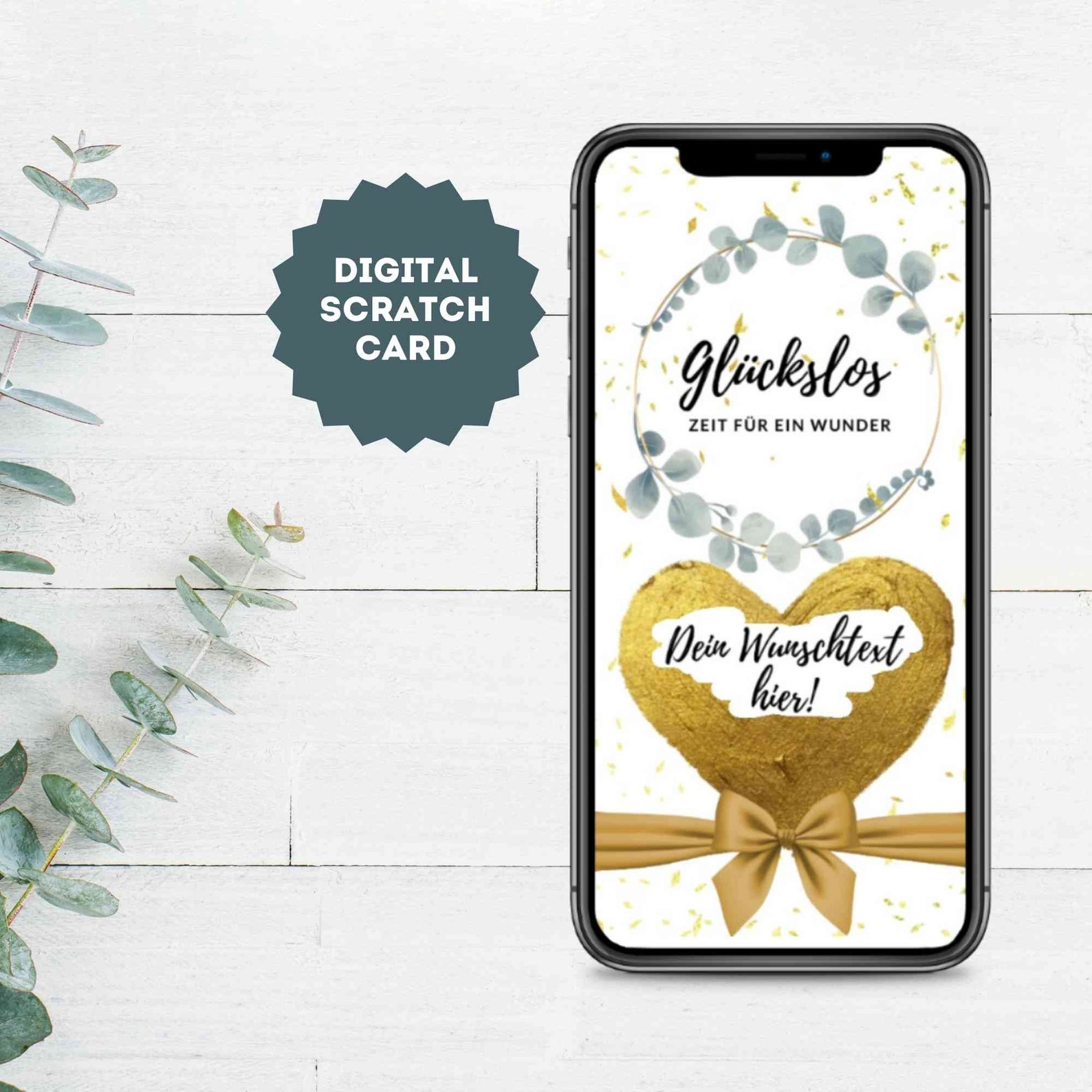 Ecard Digital Scratch off Card Lucky Ticket, Announcement With Custom ...