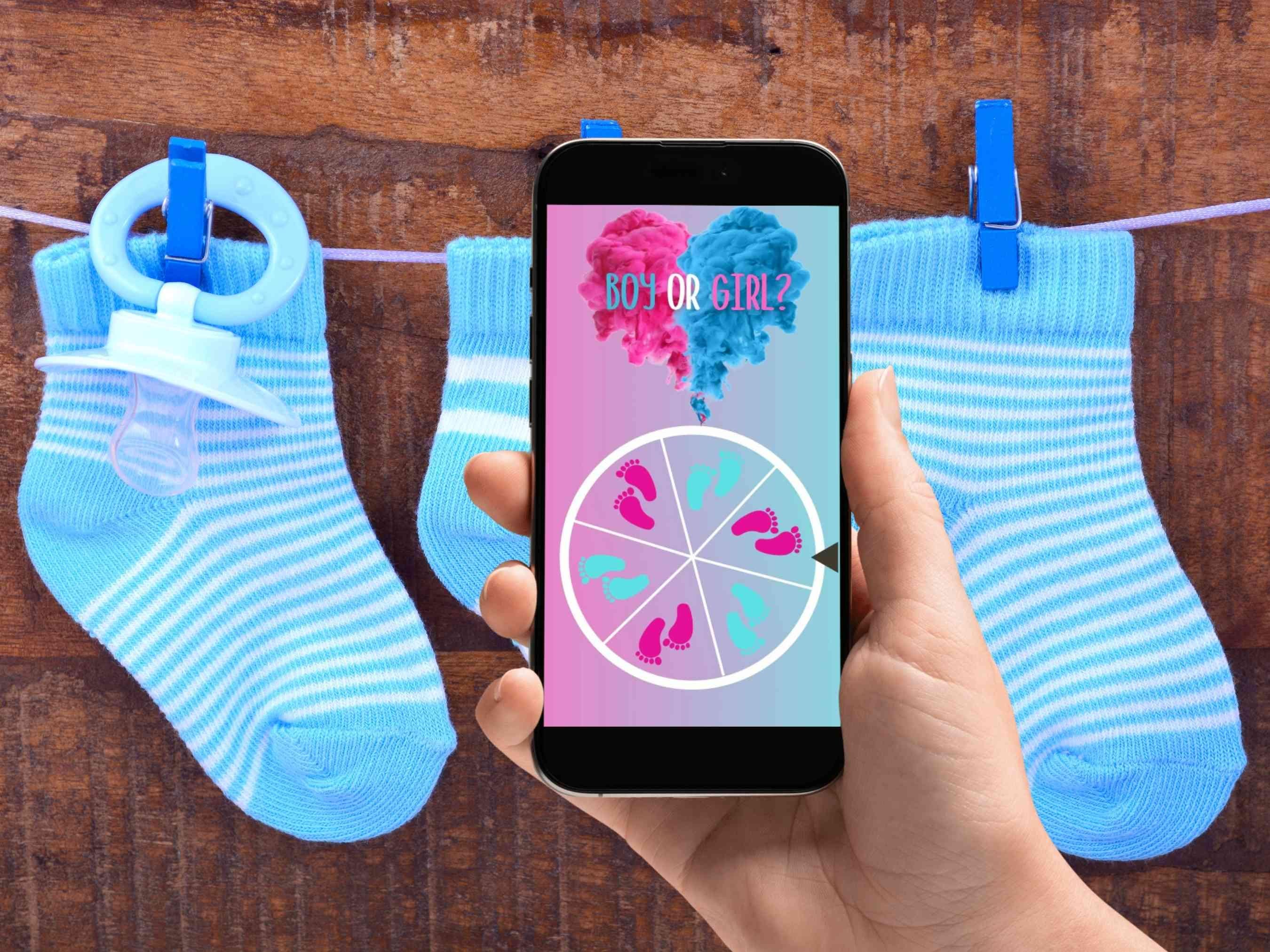 Boy or Girl - Digital Spin the Wheel Gender Reveal Game as Wheel of ...