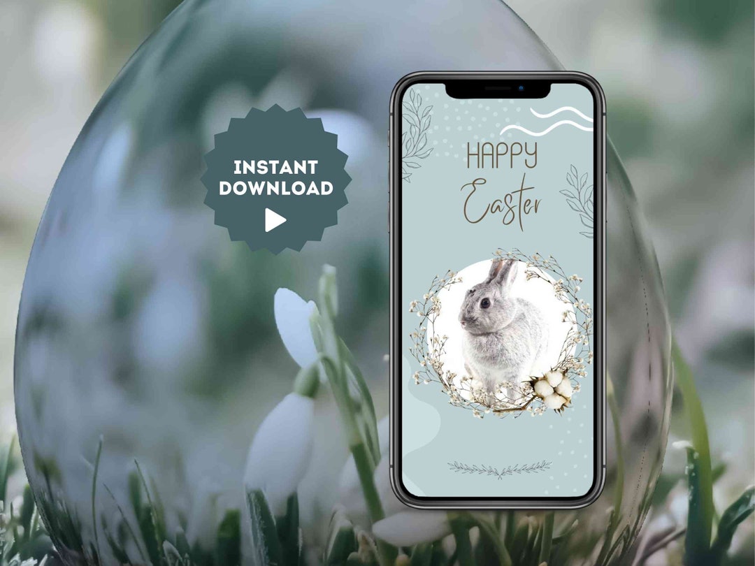 Ecard Digital Animated Easter Greeting Card Boho Style MP4 Video for ...