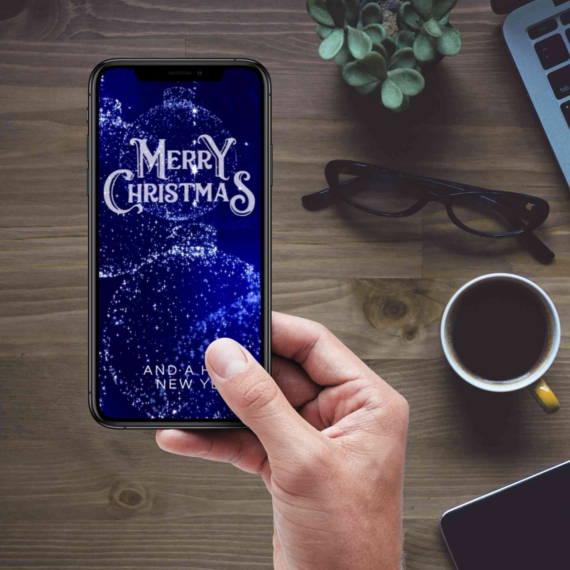 Ecard Animated Digital Christmas Card With Glittering Christmas Tree ...