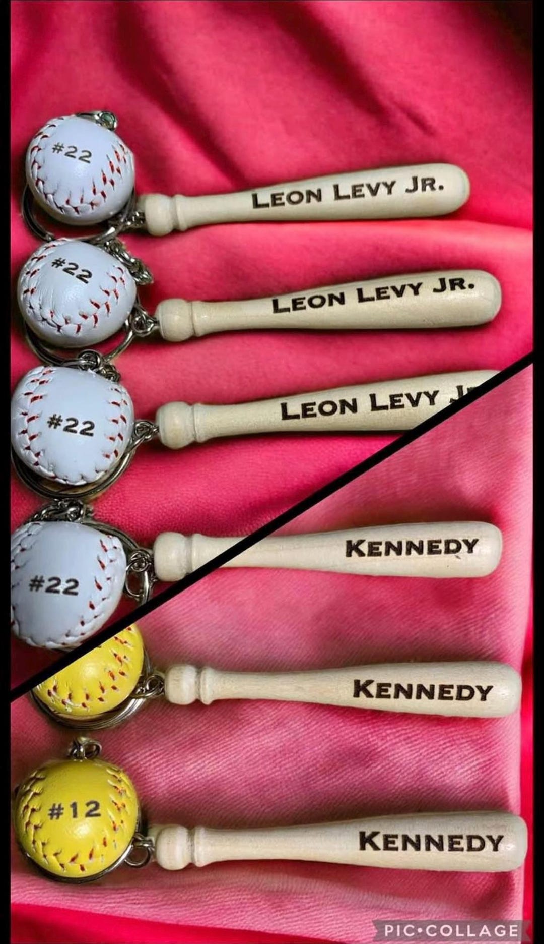 Personalized Baseball Softball Keychains - Etsy