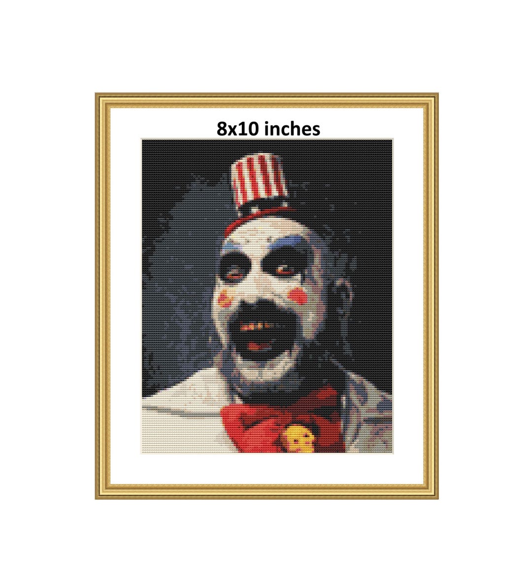 8x10" Captain Spaulding Cross Stitch Pattern | Digital Download | PDF - Etsy