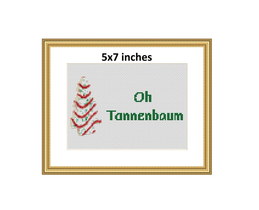 5x7" Oh Tannenbaum Cross Stitch Pattern | Digital Download | PDF - Etsy