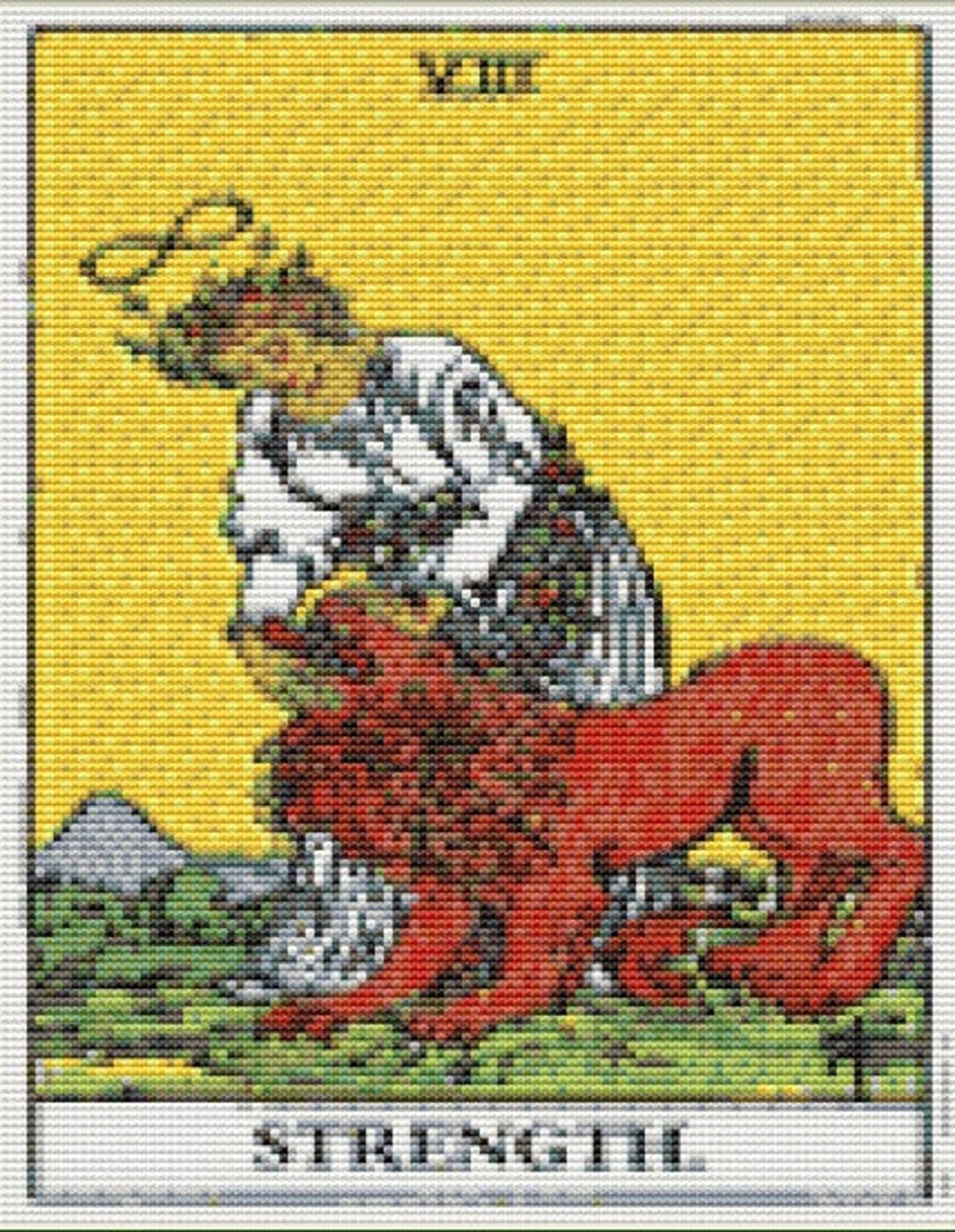 Strength Tarot Card Cross Stitch Pattern - Etsy
