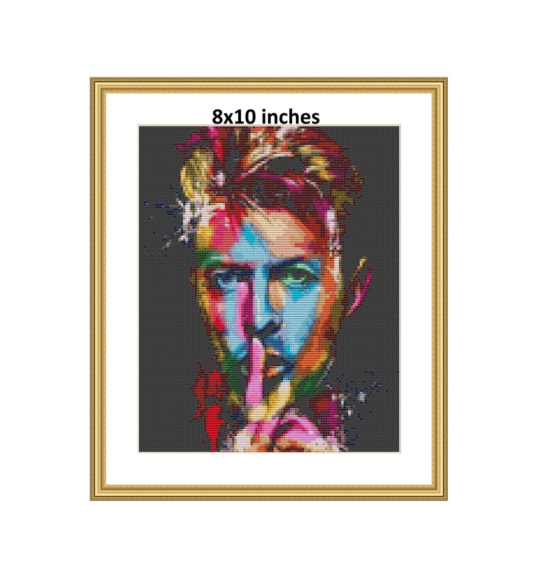 8x10" David Bowie Pop Art Cross Stitch Pattern | Digital Download | PDF ...