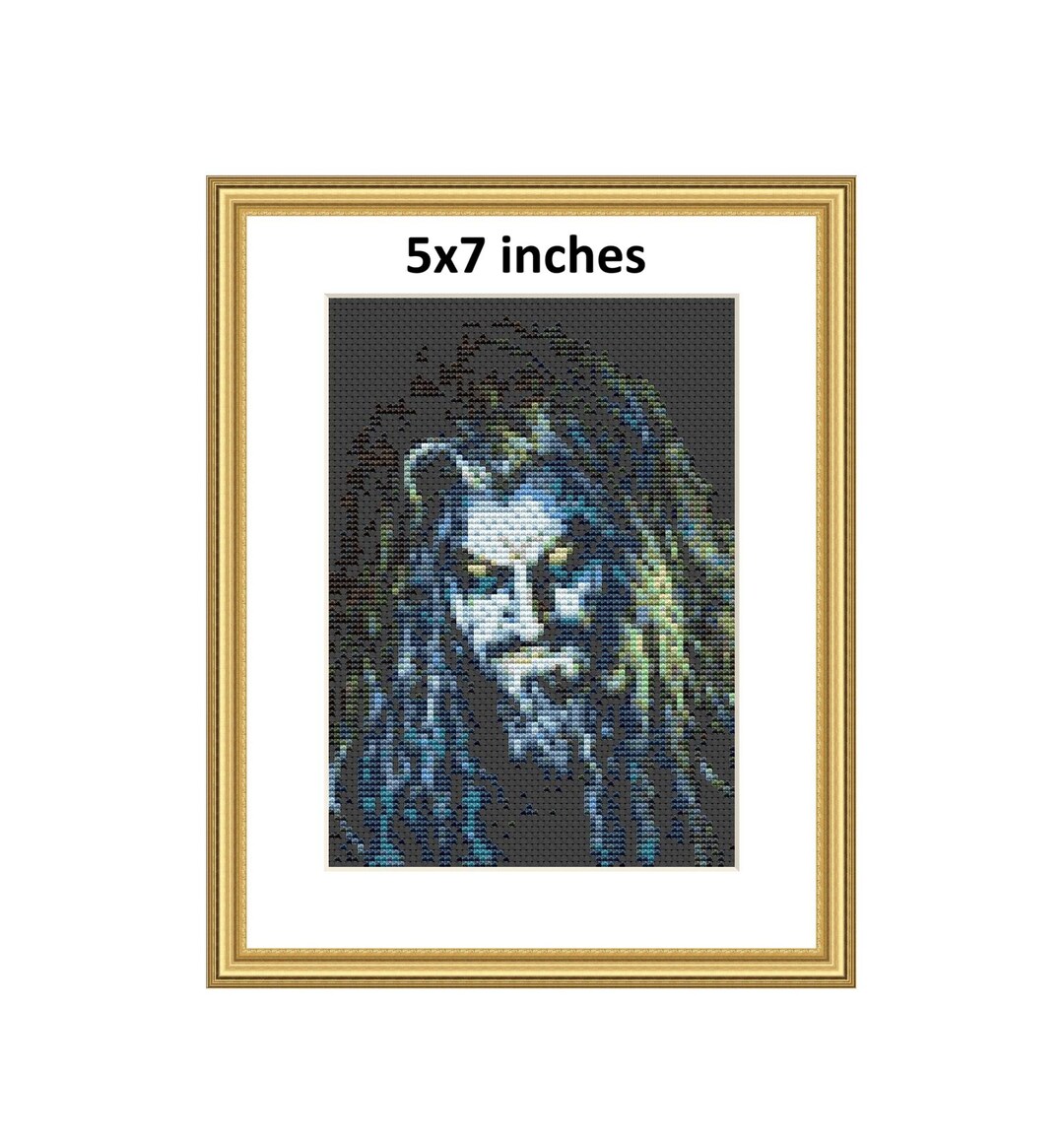 5x7" Rob Zombie Cross Stitch Pattern | Digital Download | PDF - Etsy