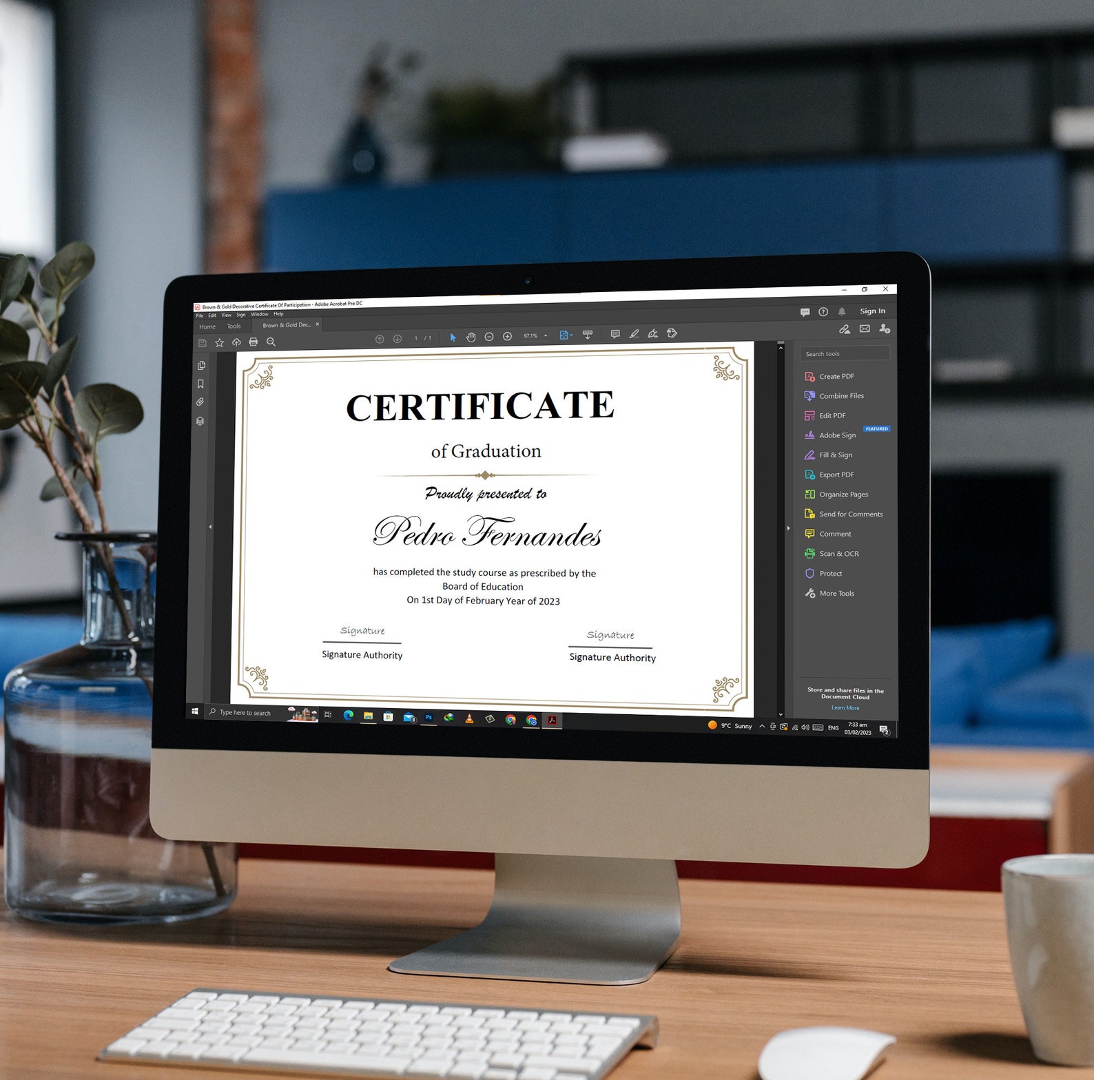 Editable Diploma Template Modern Design Diploma - Etsy
